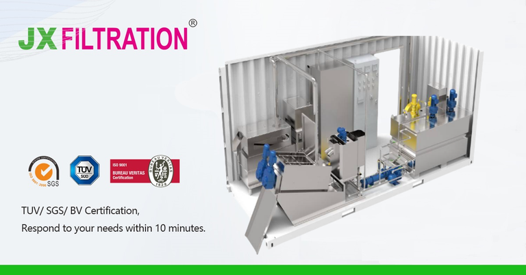 Containerized Sludge Dewatering Screw Press Mobile Unit - Dewatering ...
